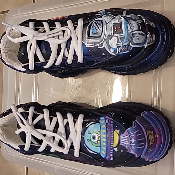 POSTER GIRL | Shoes | Poster Girl Spaced Out Theme Custom Painted ...